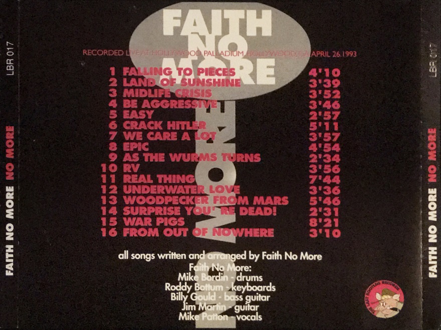 Faith No More Gig Database